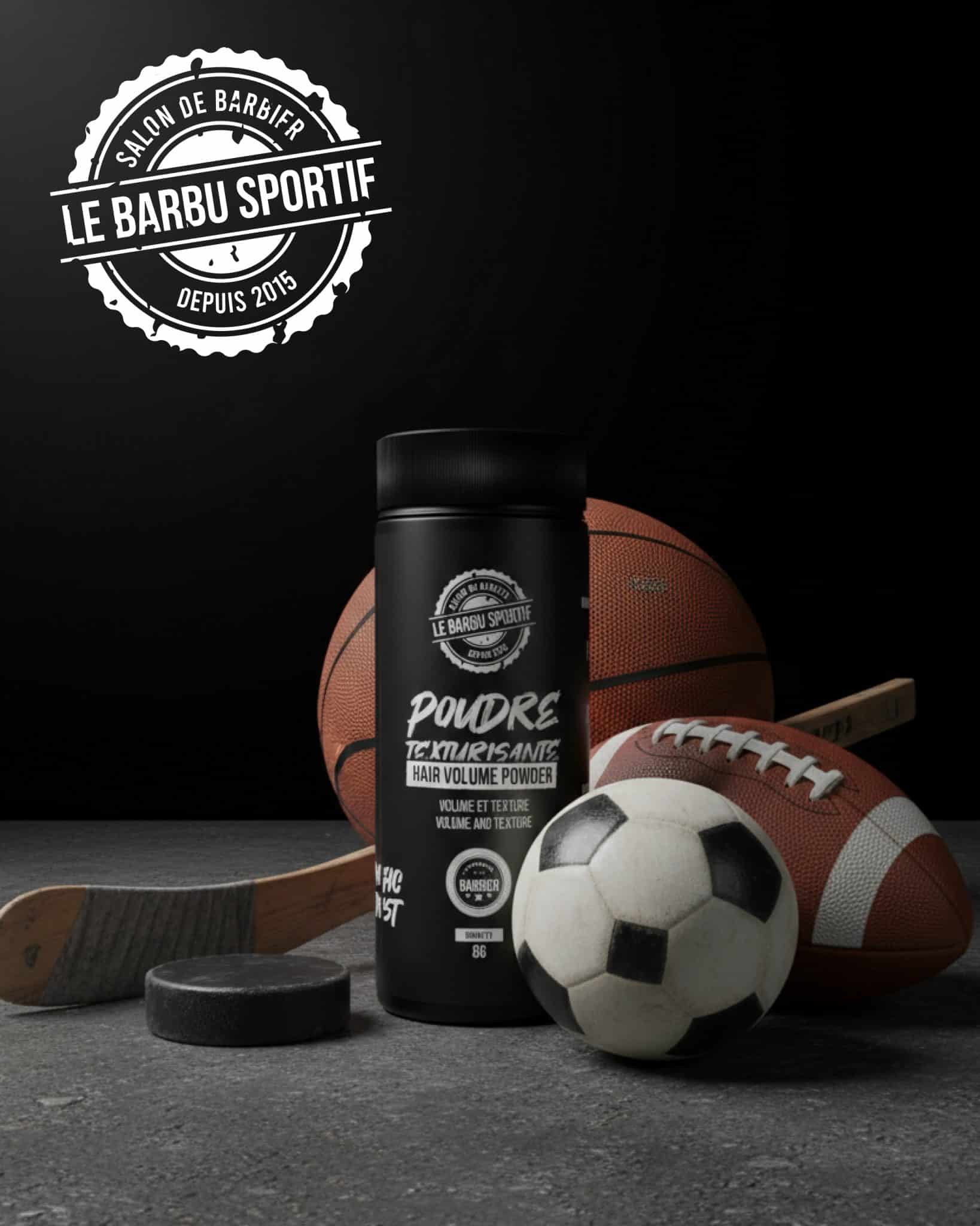 Poudre à cheveux du barber shop Le Barbu Sportif - Le Barbu Sportif